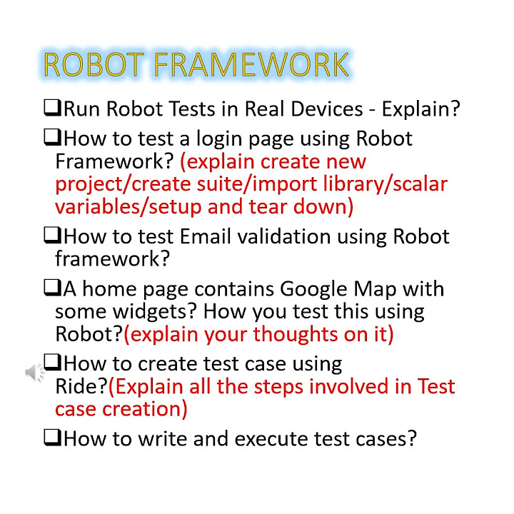 HCL Python Robot Framework Interview Questions for 1 to 6 yrs # ...