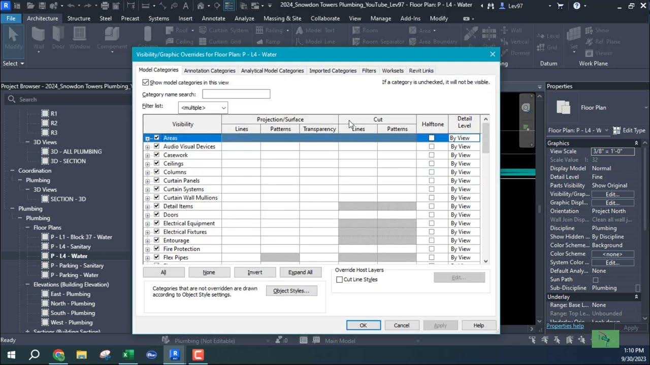[ Part 14 ] Revit 2024 Sample Project. Filters: How to Add / Edit and ...