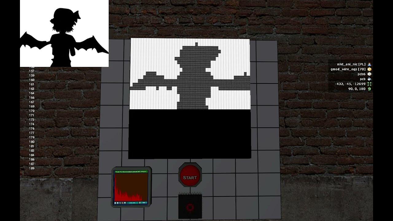 bad apple in gmod using e2 and ascii - YouTube