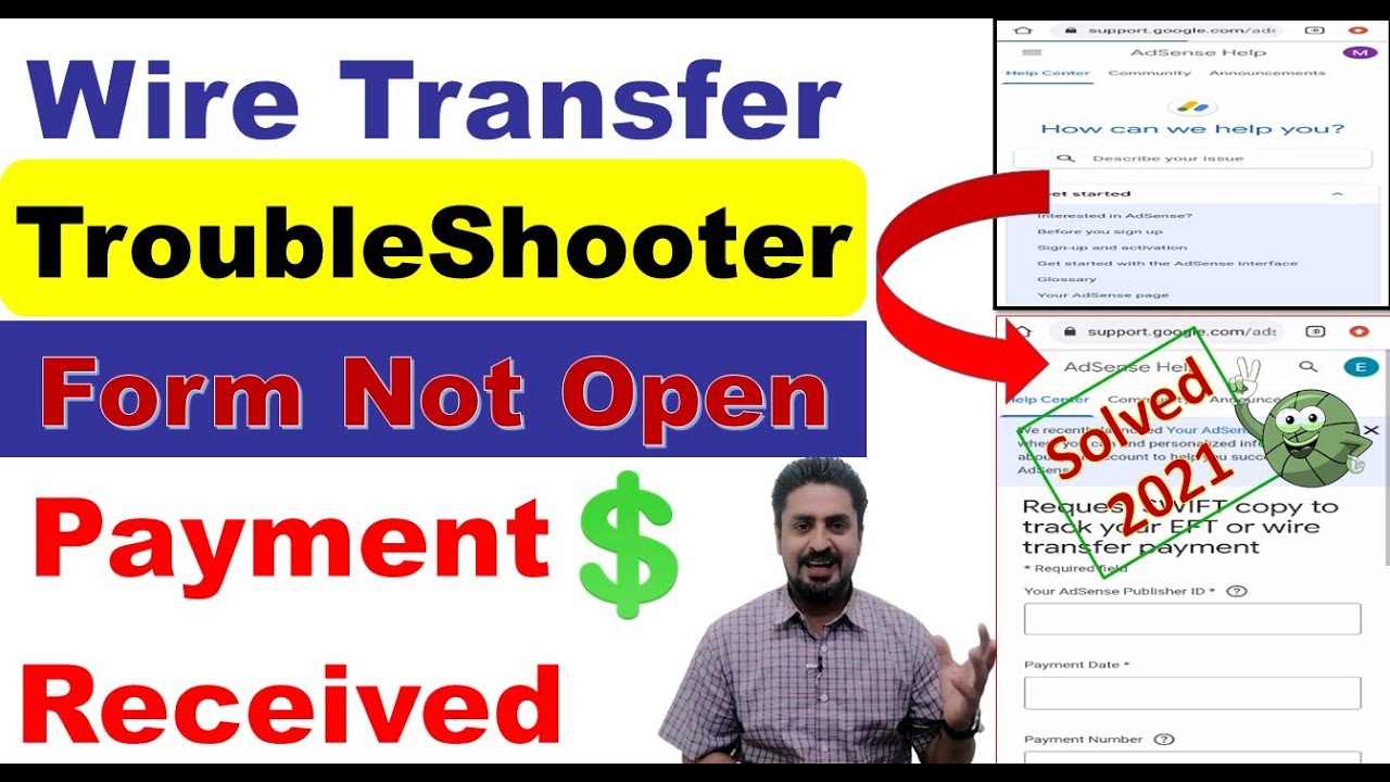 Wire Transfer Troubleshooter form not being opened | Payment Tracking ...