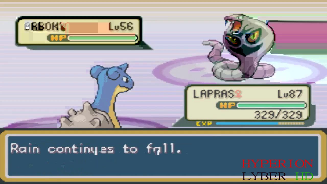 Pokemon Fire Red (GBA) Elite Four Lapras Solo Run - YouTube
