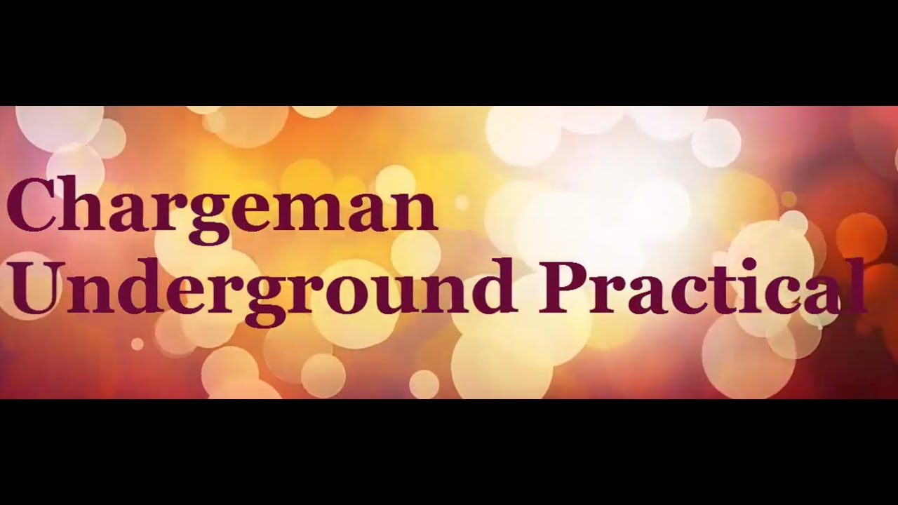 Chargeman L2 U/G Practical - YouTube