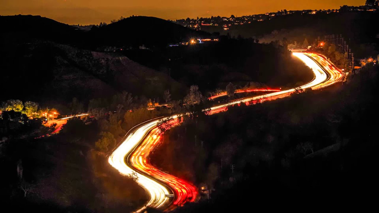 LA Freeway at night - YouTube