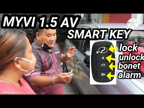 4 FUNGSI SMART KEY PERODUA MYVI 1.5 AV .LOCK UNLOCK BONET DAN ALARM ...