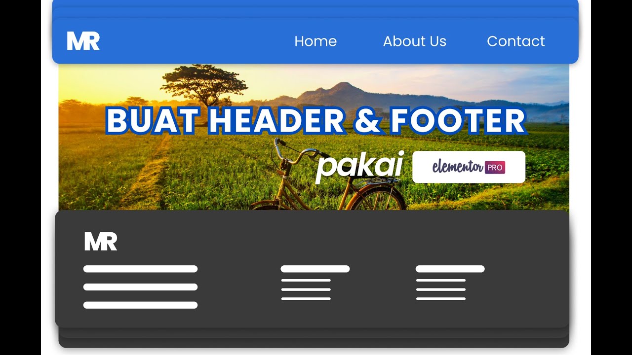 Tutorial Cara Membuat Menu Header Dan Footer Di Wordpress Menggunakan Elementor Youtube
