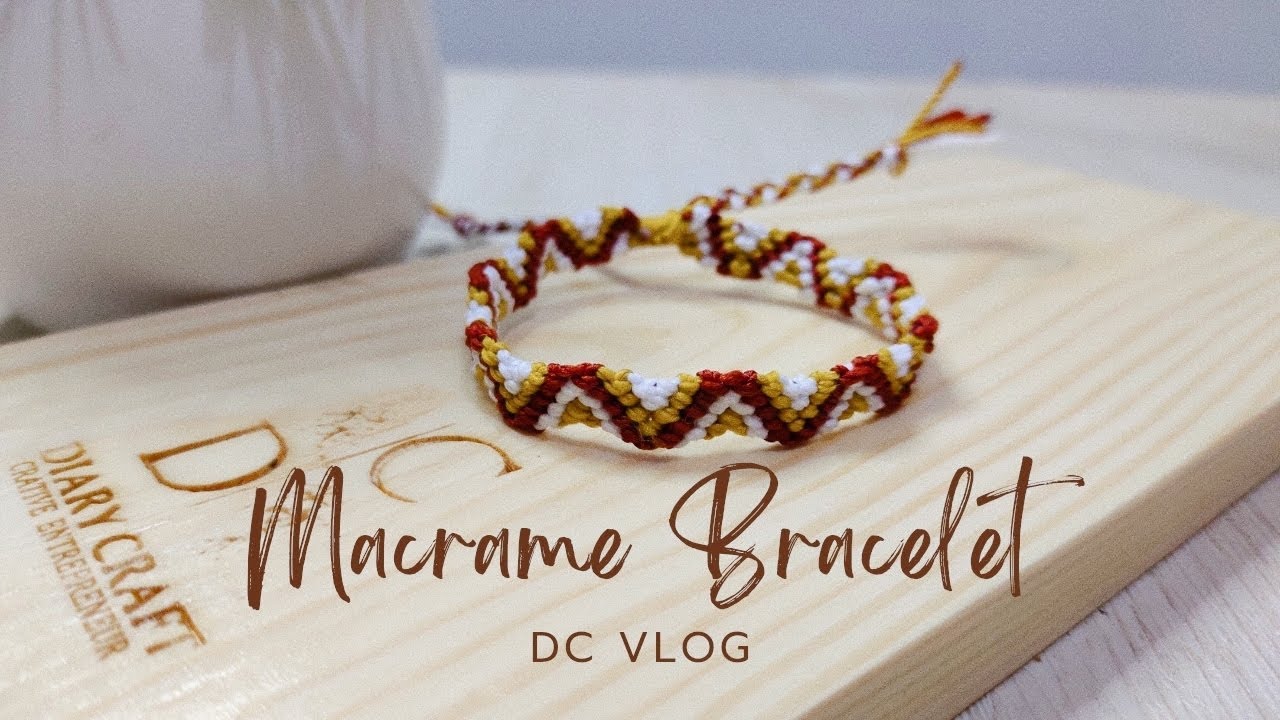 Tutorial Macrame Bracelet #1 || DIY Macrame Bracelet Zigzag || Cara Membuat Gelang Tangan Mudah ...