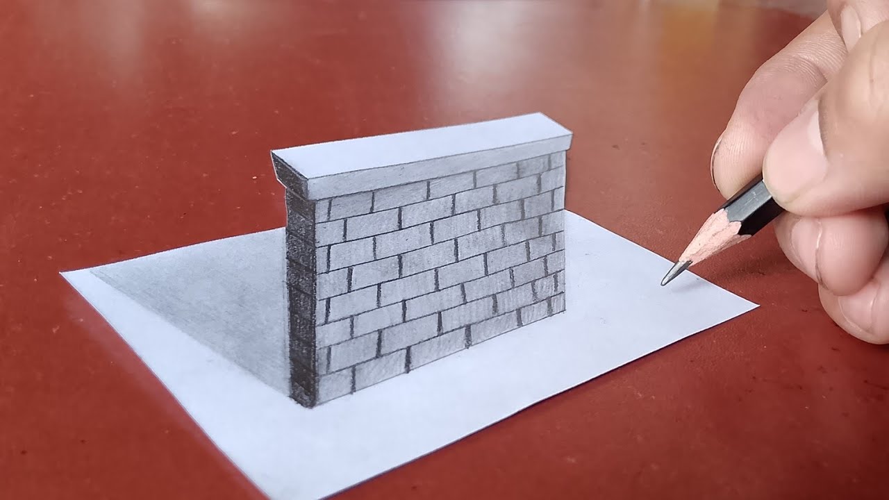 How To Draw A 3d Brick Wall