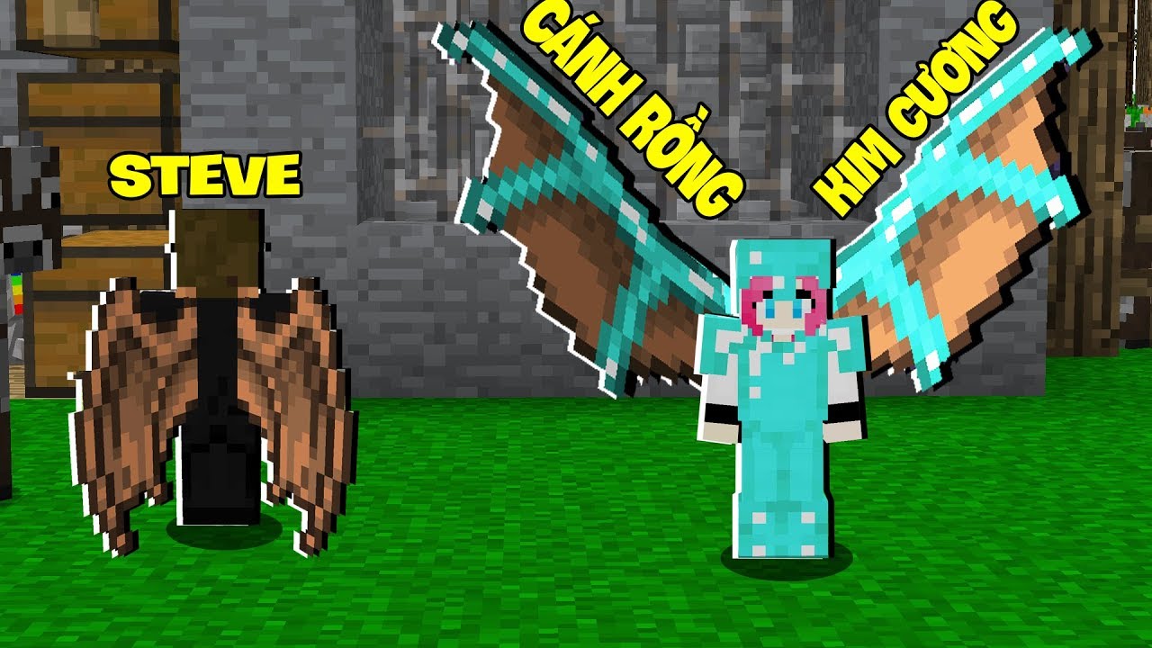 CHẾ TẠO THÀNH CÔNG CÁNH RỒNG KIM CƯƠNG SIÊU CẤP TRONG MINECRAFT*PANDA ...