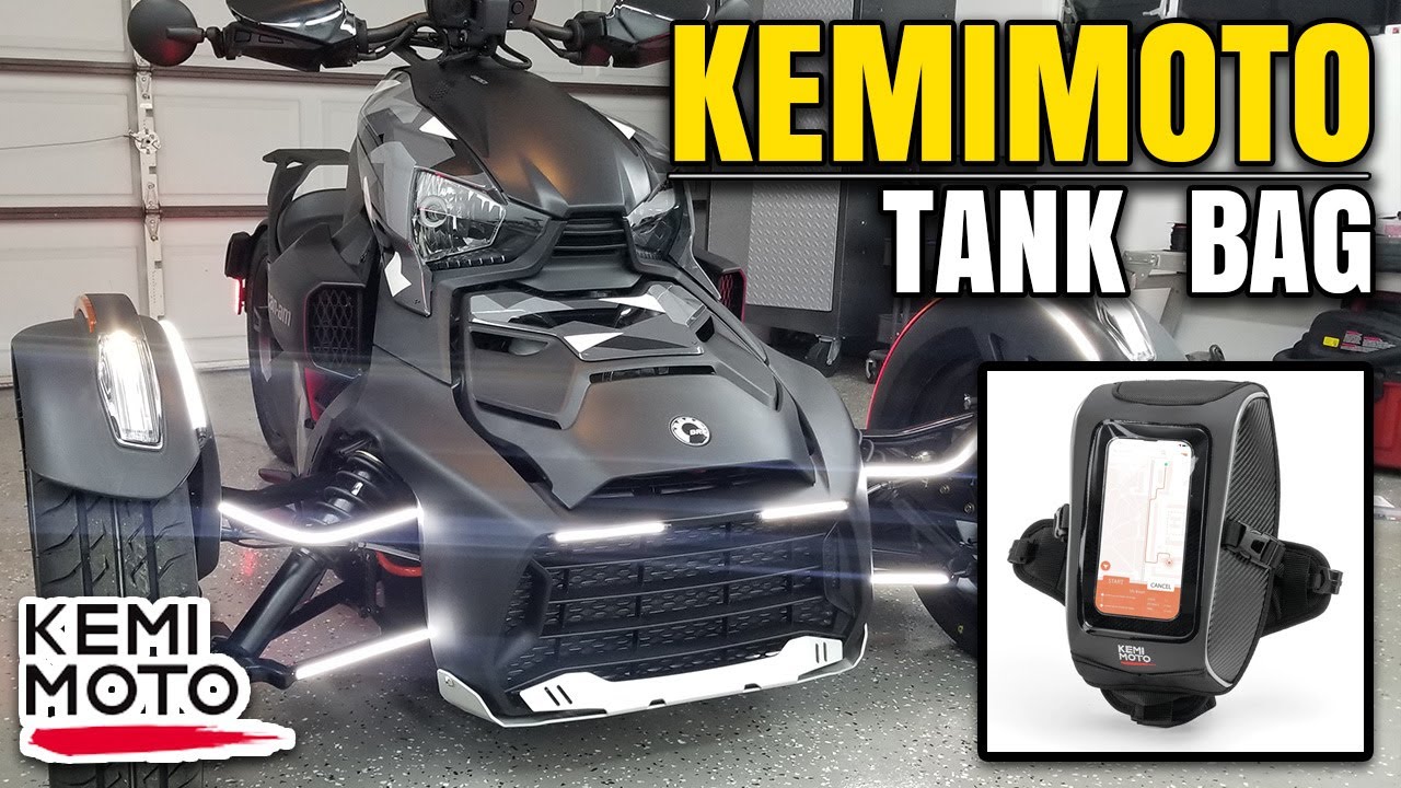 Kemimoto Tank Bag (Compatible With All Can Am Ryker Models) - YouTube