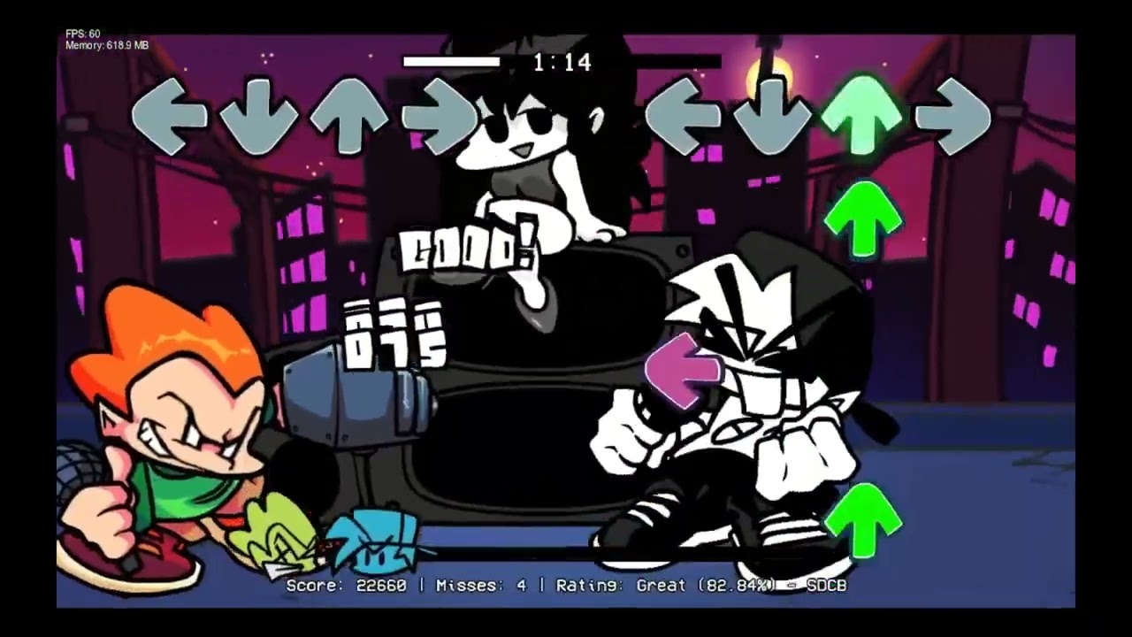 FNF week 3 in 4KSC (4 keys system chart) + blammed - YouTube