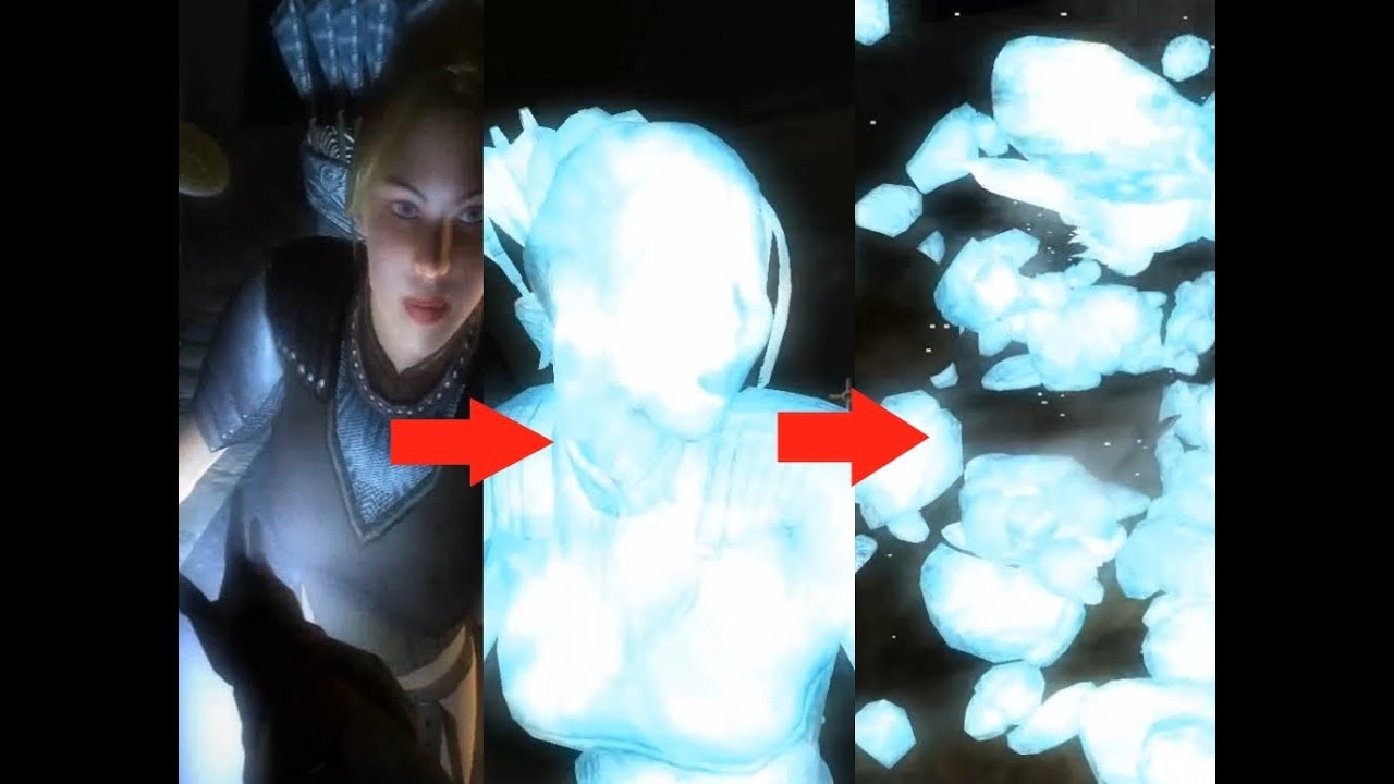 Oblivion ASFR - Ice Statues Freeze & Shattered 凍結 - YouTube