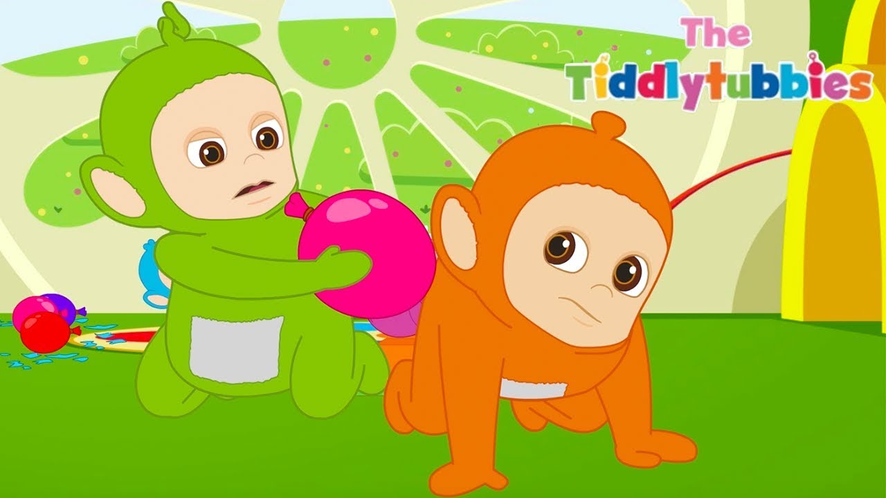 Tiddlytubbies 2D Series! ★ Episode 7: Popping Balloons! ★ Teletubbies ...