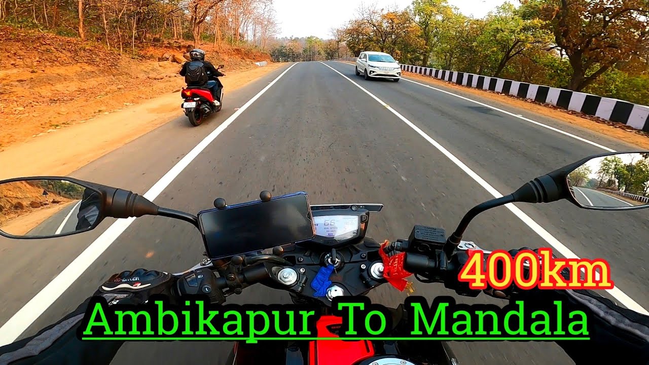 First Time long ride 400km || 😍Ambikapur to Mandala mp || Apache 200 4v ...