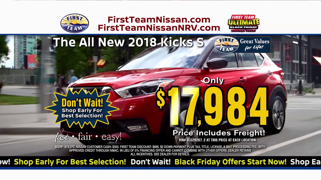 FIRST TEAM NISSAN BLACK FRIDAY STARTS NOW - YouTube