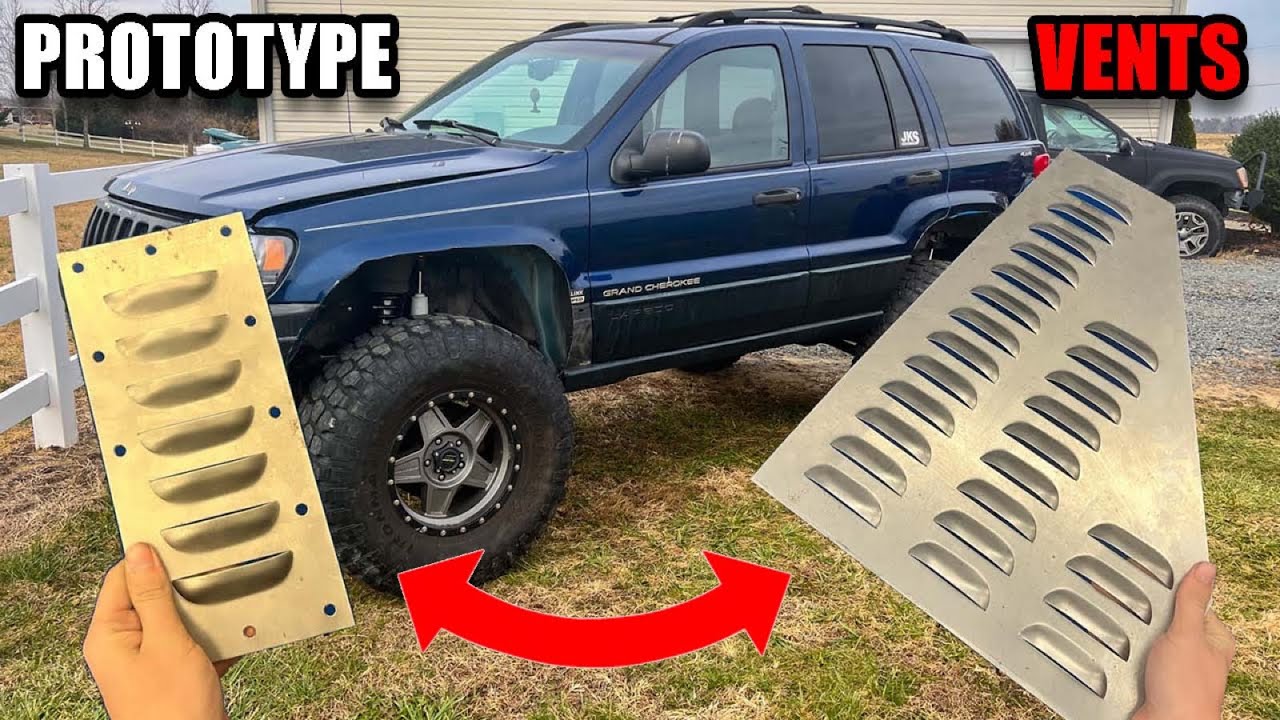 MAKING CUSTOM HOOD VENTS FOR THE JEEP WJ *PROTOTYPE PRODUCTS* - YouTube