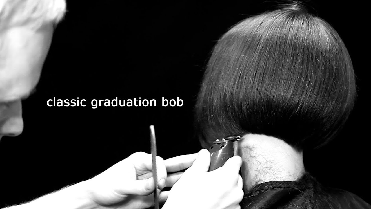 Classic Graduation Bob Haircut with stroke technique - YouTube