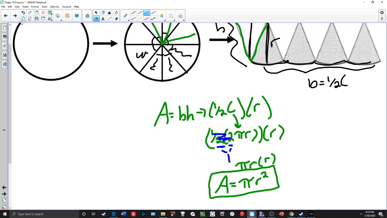 Geo Lesson 10 3 Area of Circles and Sectors - YouTube