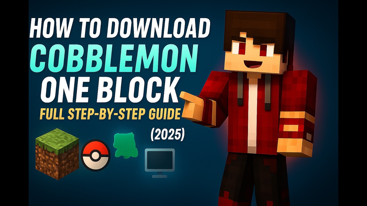 How to Download Cobblemon One Block | Full Step-by-Step Guide (2025 ...