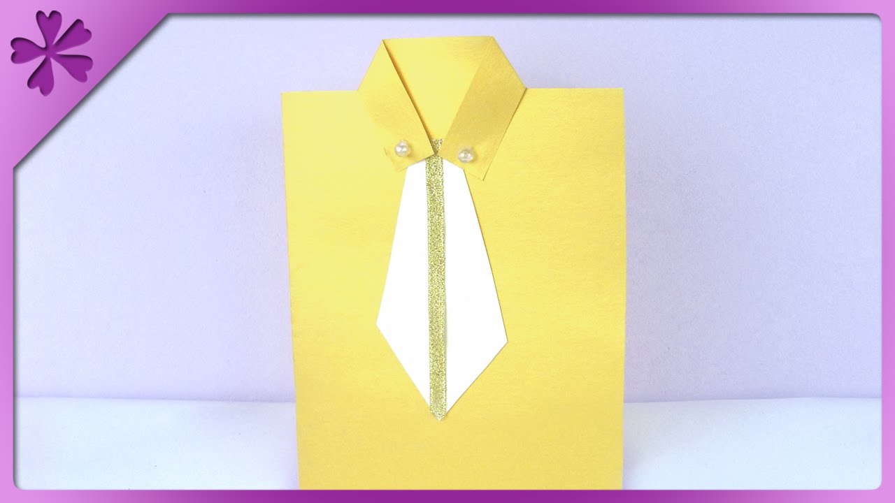 DIY Shirt card for Father's Day (ENG Subtitles) - Speed up #106 - YouTube