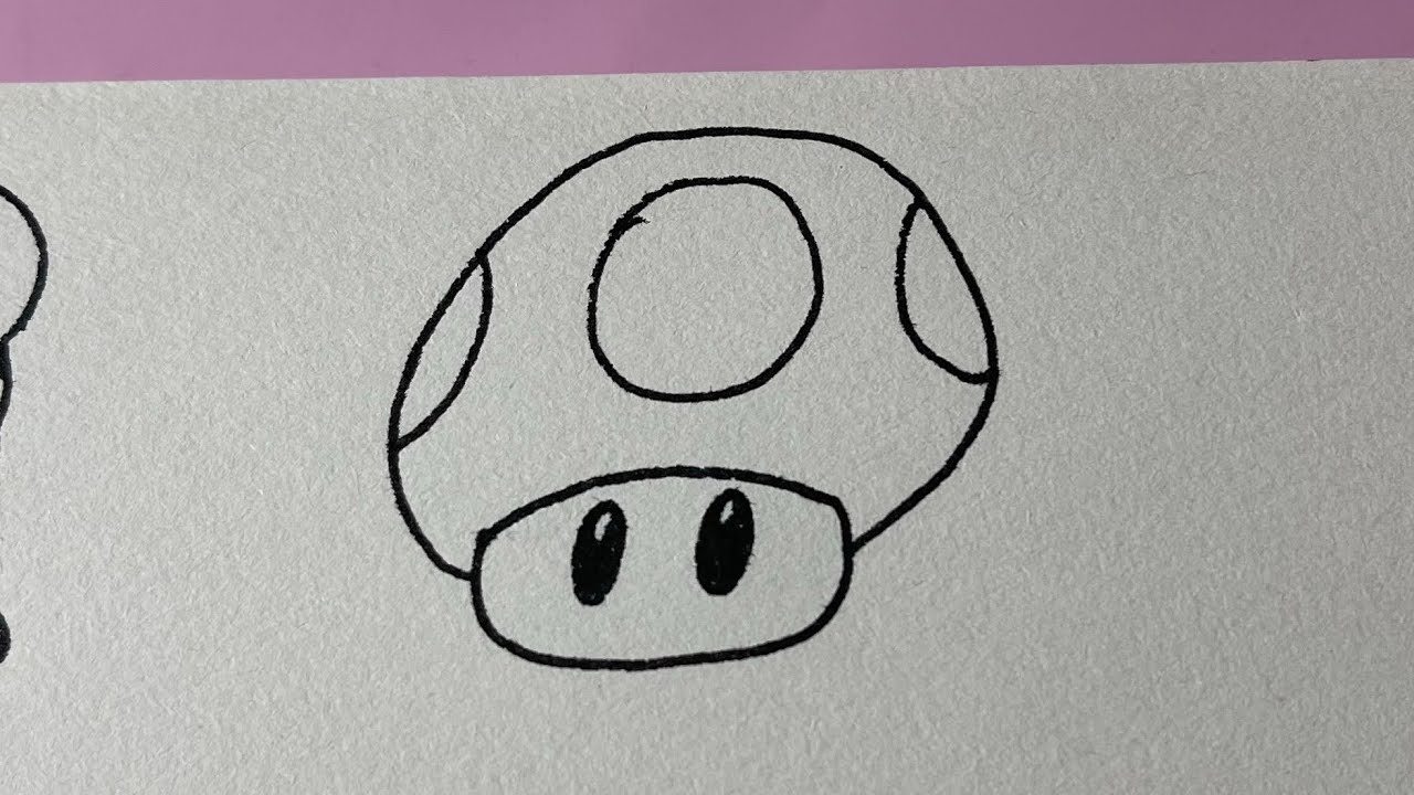 How to draw Super Mushroom step by step - Drawing tutorial - YouTube