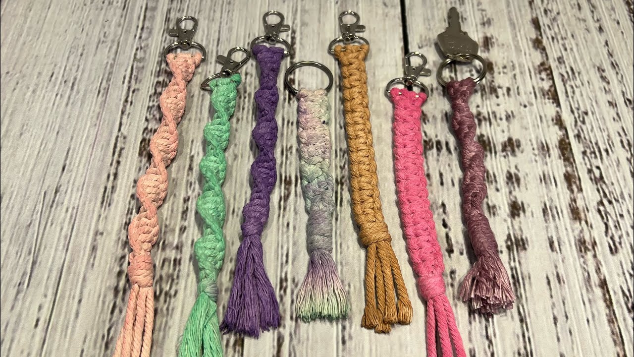 DIY Macrame Keychain | Easy | Beginner | STEP BY STEP!! | Different ...