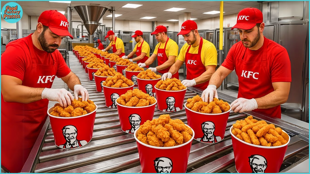 How It’s Made: KFC’s Fried Chicken – From Farm to Fryer | Food Factory ...