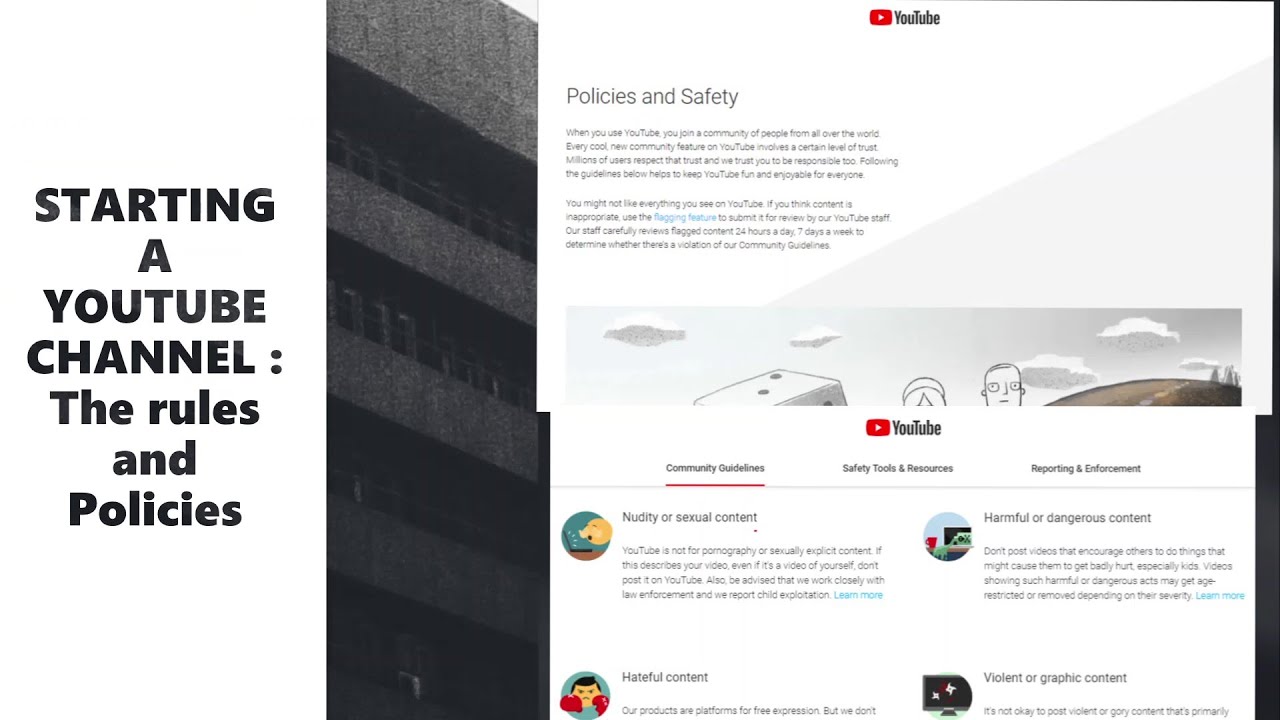 STARTING A YOUTUBE CHANNEL : The Rules and Policies - YouTube
