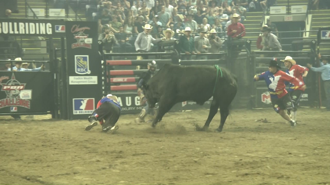 Greg Loring takes flight for Tanner Byrne (PBR) - YouTube