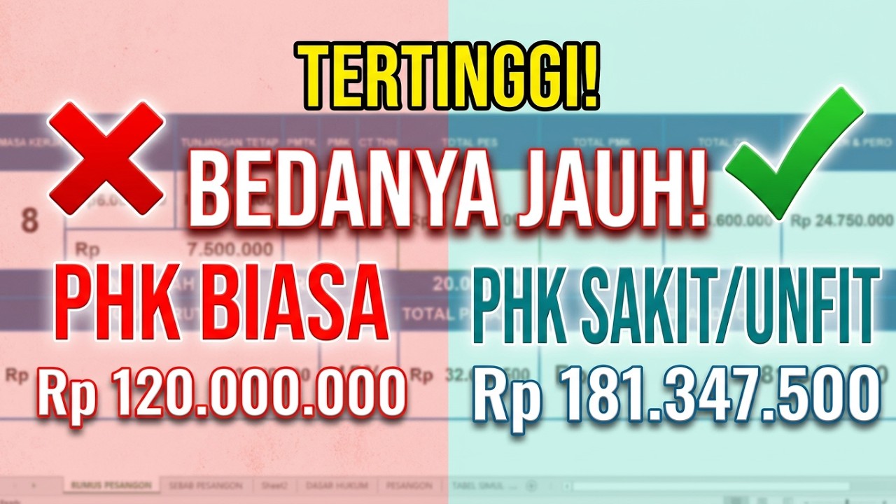 Cara Menghitung Pesangon PHK Terbaru sebab Sakit atau Unfit dengan ...