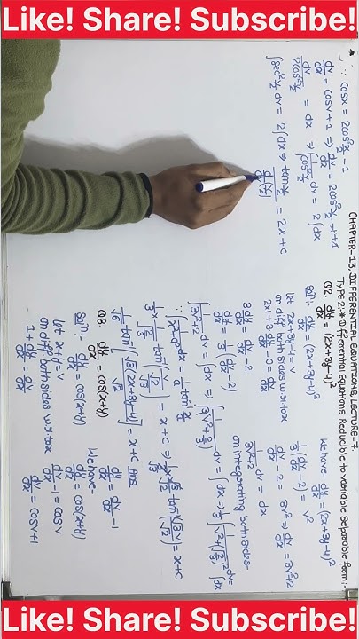 Problem 3 Reducible to variable separable form of differential equation ...