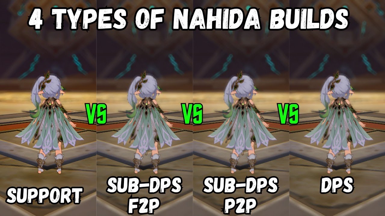 4 Types of Nahida build !! Support vs dps {Genshin Impact} - YouTube