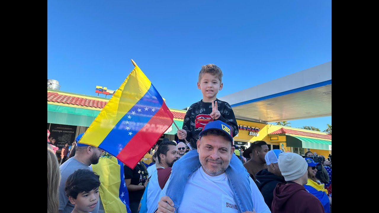 Celebrations erupt in Venezuelan community in South Florida - YouTube