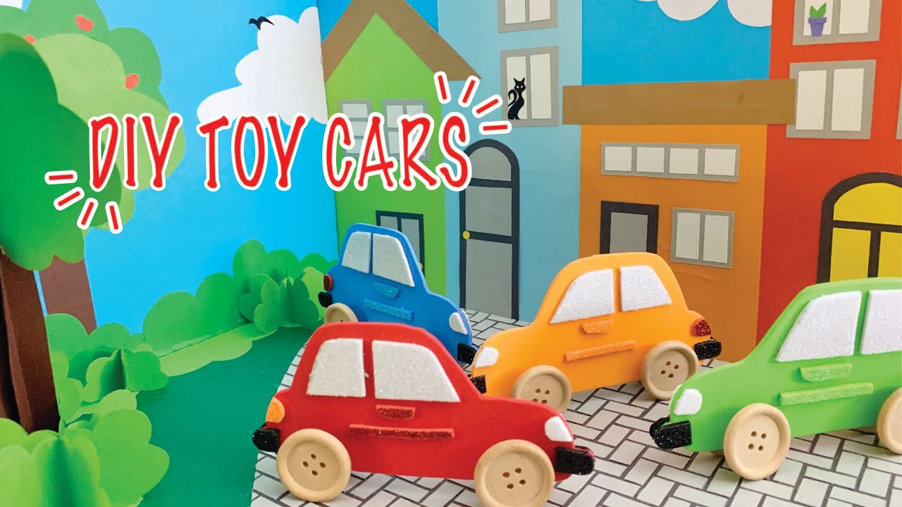 DIY Toy Cars | How to make an easy toy car using foam sheets and ...