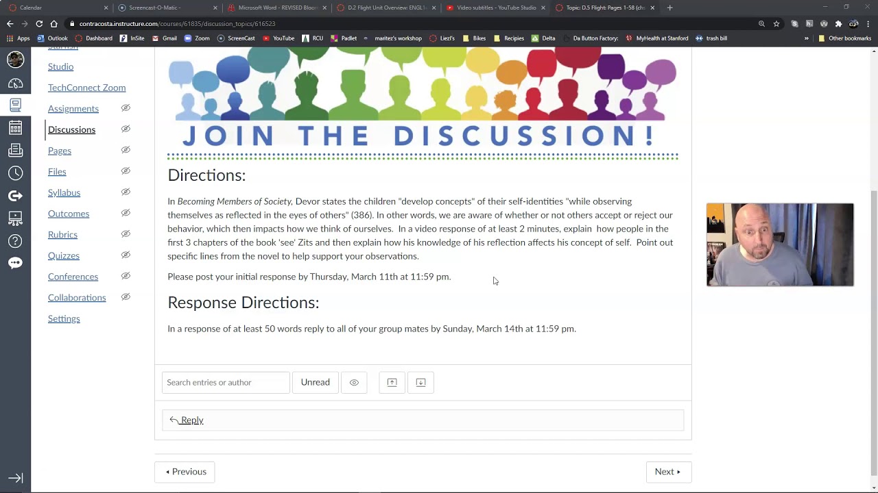Video Discussion Instructions - YouTube