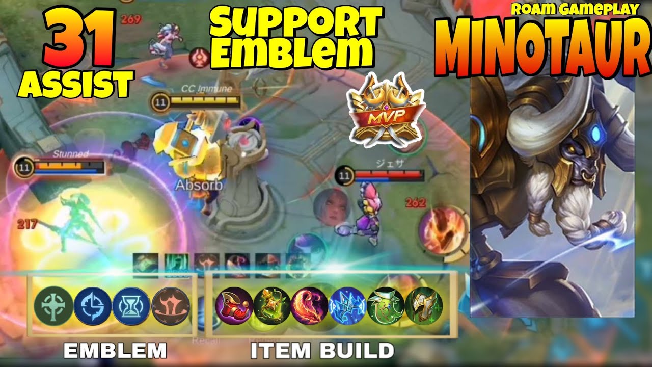 Minotaur Best Build and Emblem 2024 | Minotaur Gameplay pt73 - Roam ...