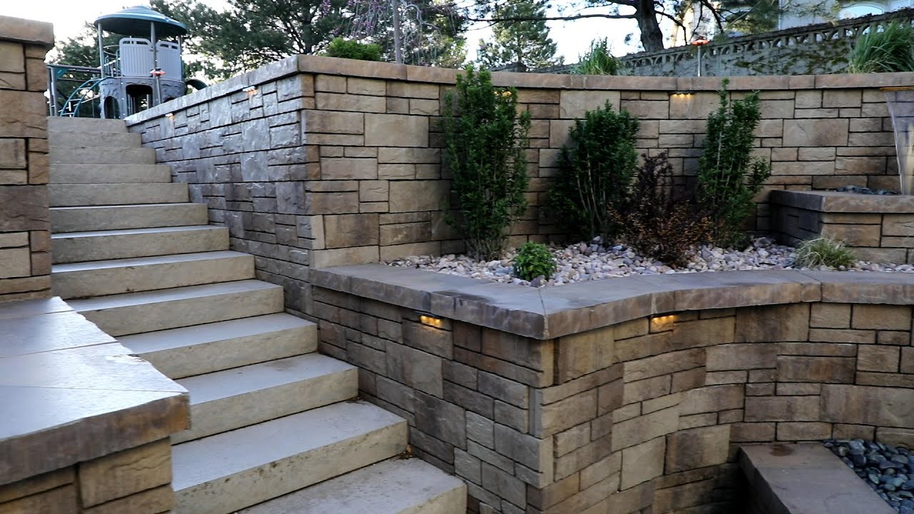 Retaining Walls | Vertical Adds a Design Aspect to Your Yard - YouTube