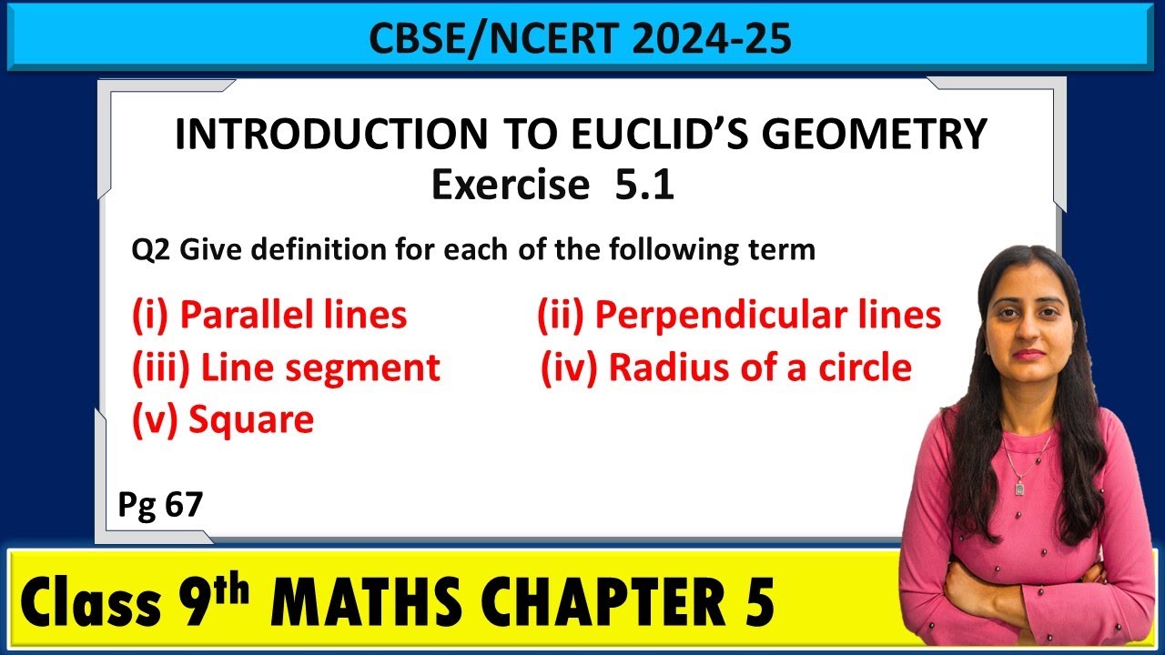 Introduction to Euclid’s Geometry Exercise 5.1 Q2 | Class 9 Maths ...