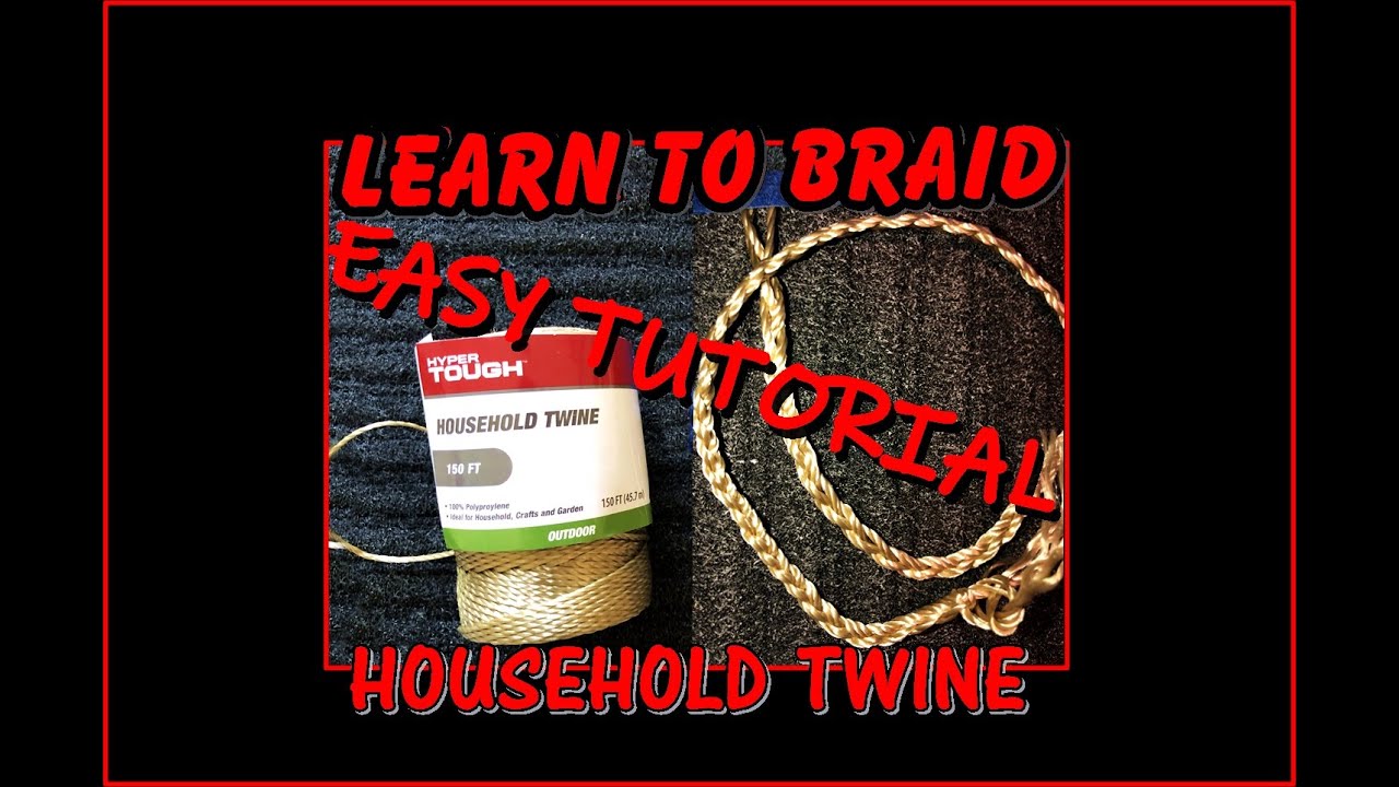 HOW TO BRAID HOUSEHOLD TWINE TO USE IN CRAFTS - YouTube