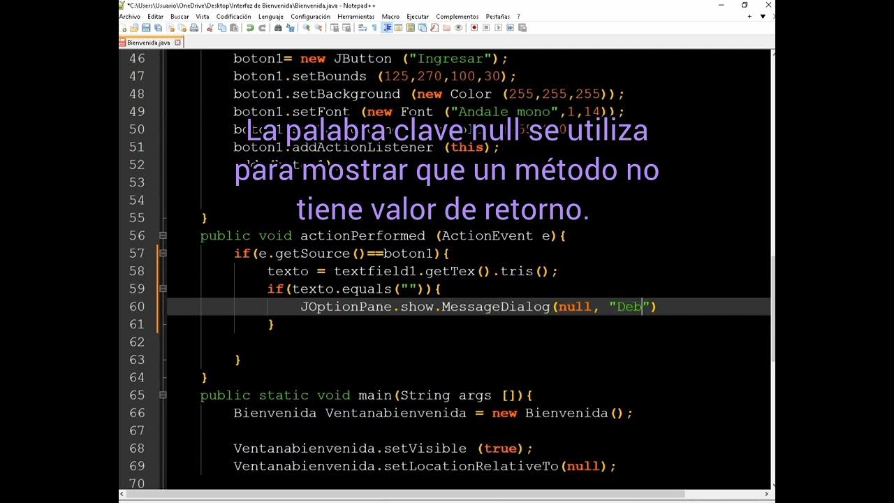 Conexión De Interfaces, Bienvenida y Licencia con Java. - YouTube