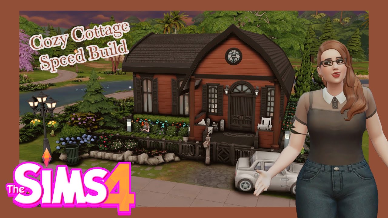 Cozy Cottage | 1B1BA | Sims 4 Speed Build | No Commentary | No CC - YouTube