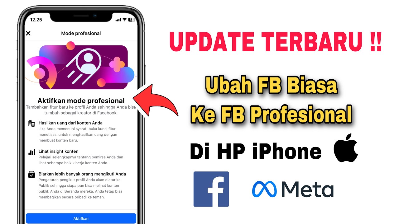 Cara Mengubah FB Biasa Ke FB Pro Di iPhone - YouTube