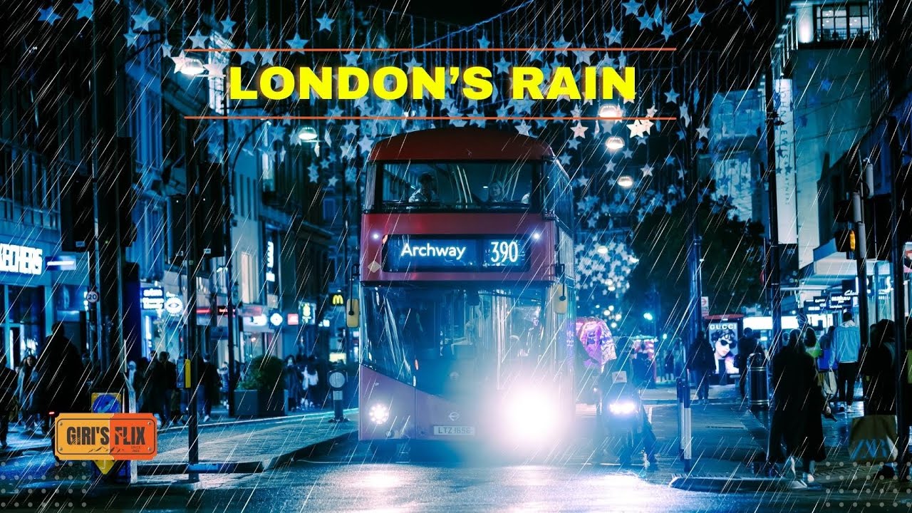 London's rain | Soho | Oxford street | Uk | Cinematic HD | Canon EOS R ...