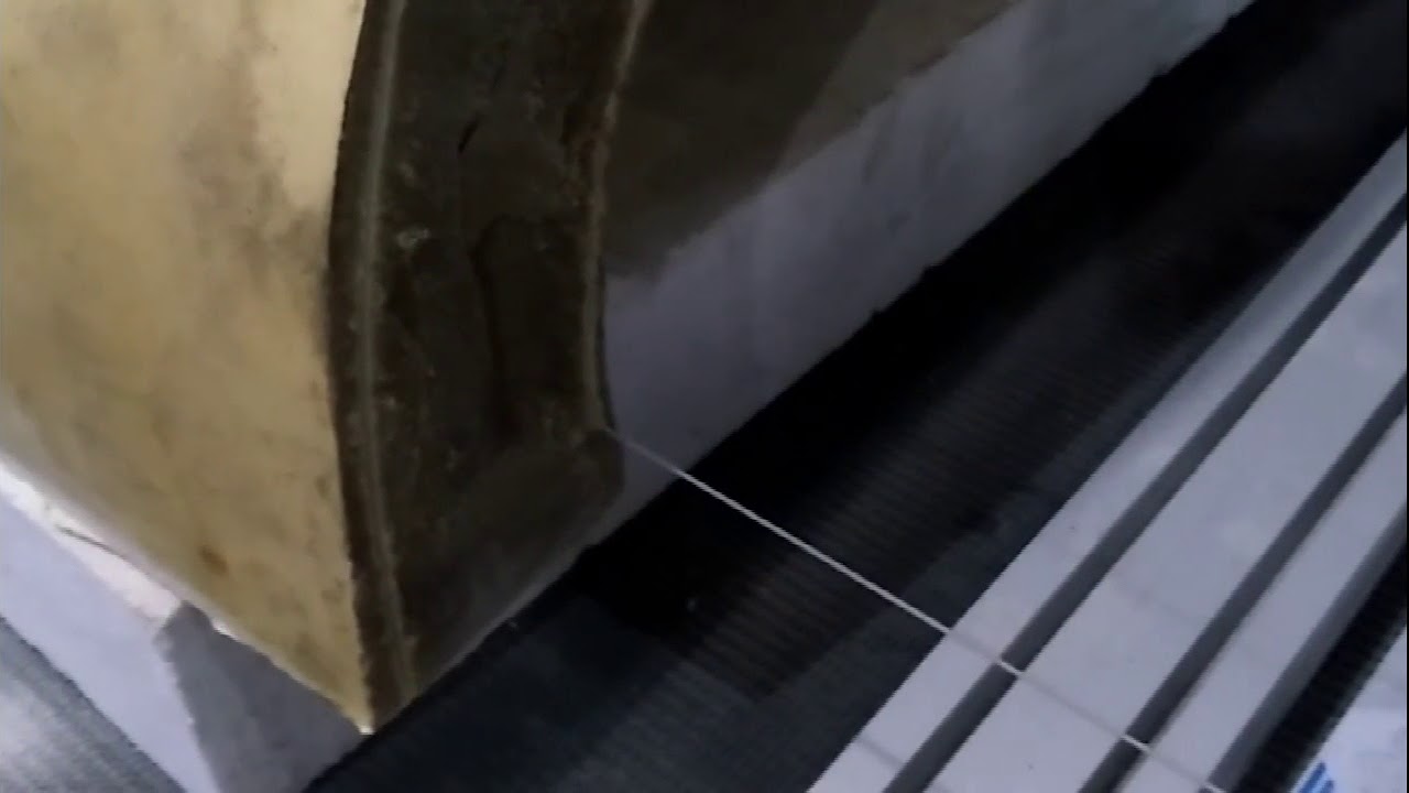 V-1719 Cutting insulation pipe, half moon shape for pipes - YouTube