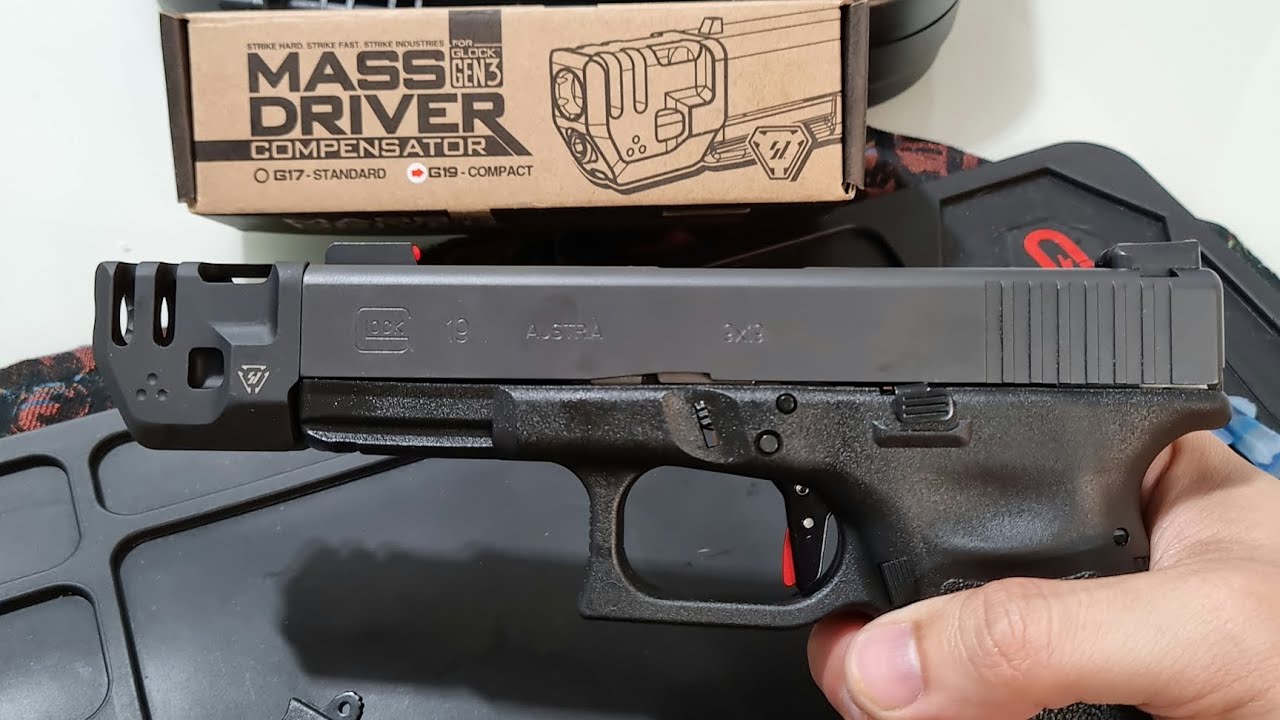 Instalação do Compensador Mass Driver da Strike Industries na Glock G19 ...