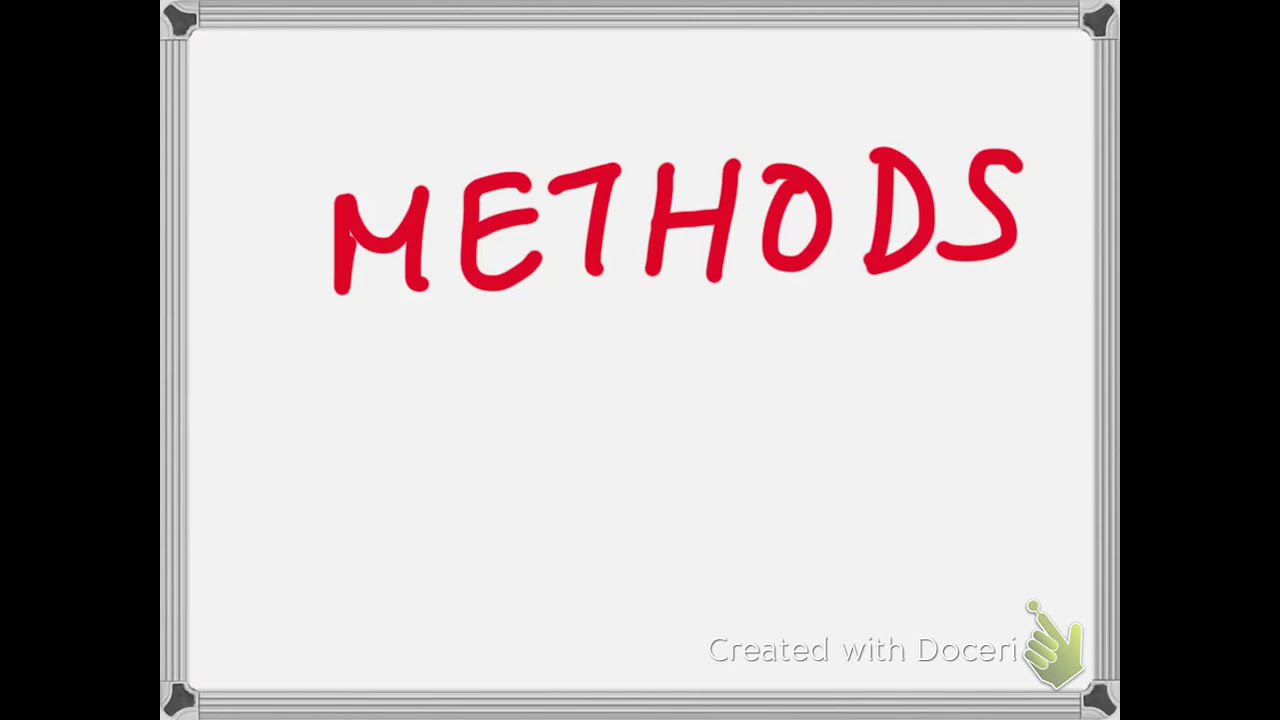 Creating Methods 1 - YouTube
