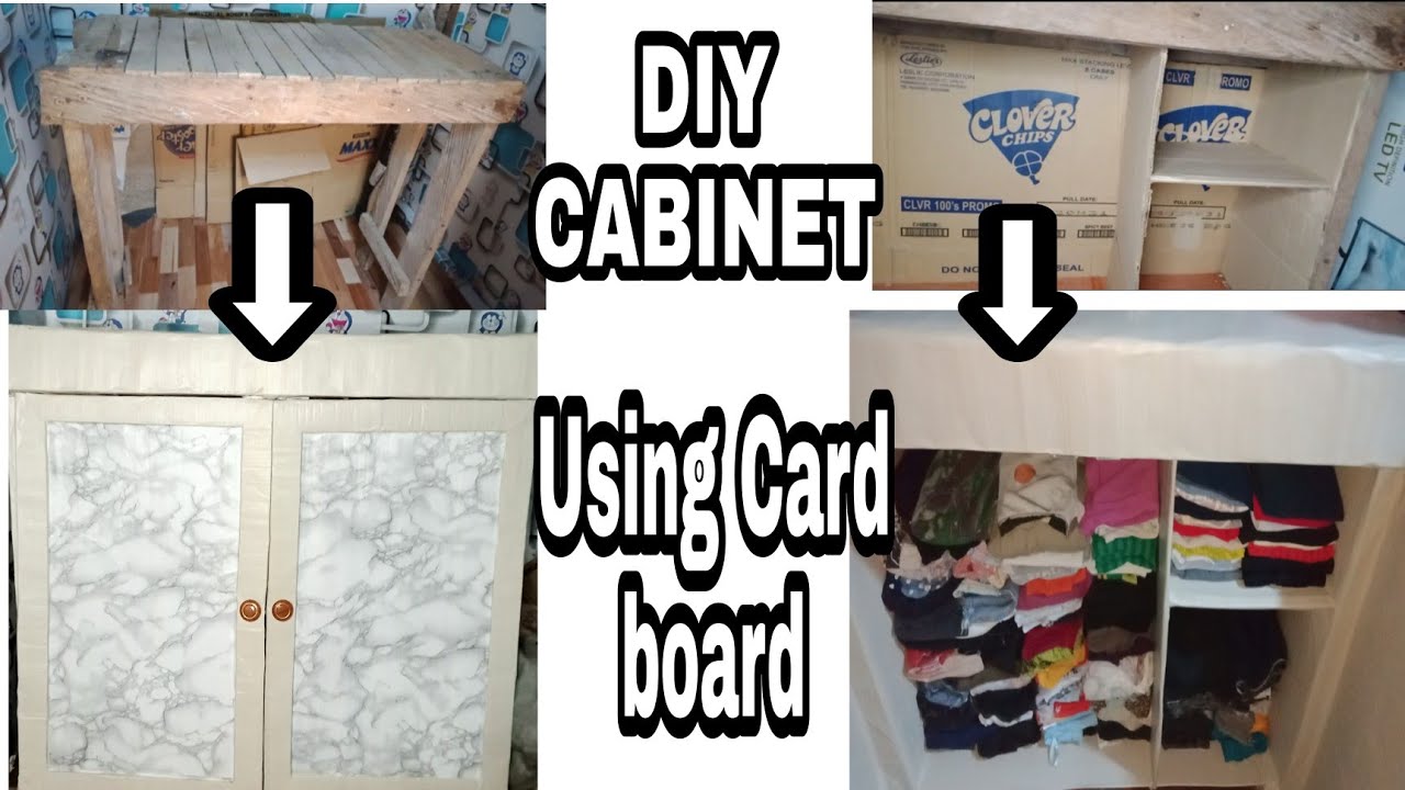 DIY Cabinet using Cardboard - YouTube