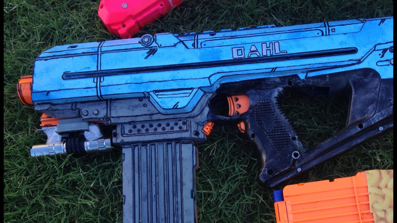 Borderlands Nerf Gun Paintjob | Stryfeturion - YouTube