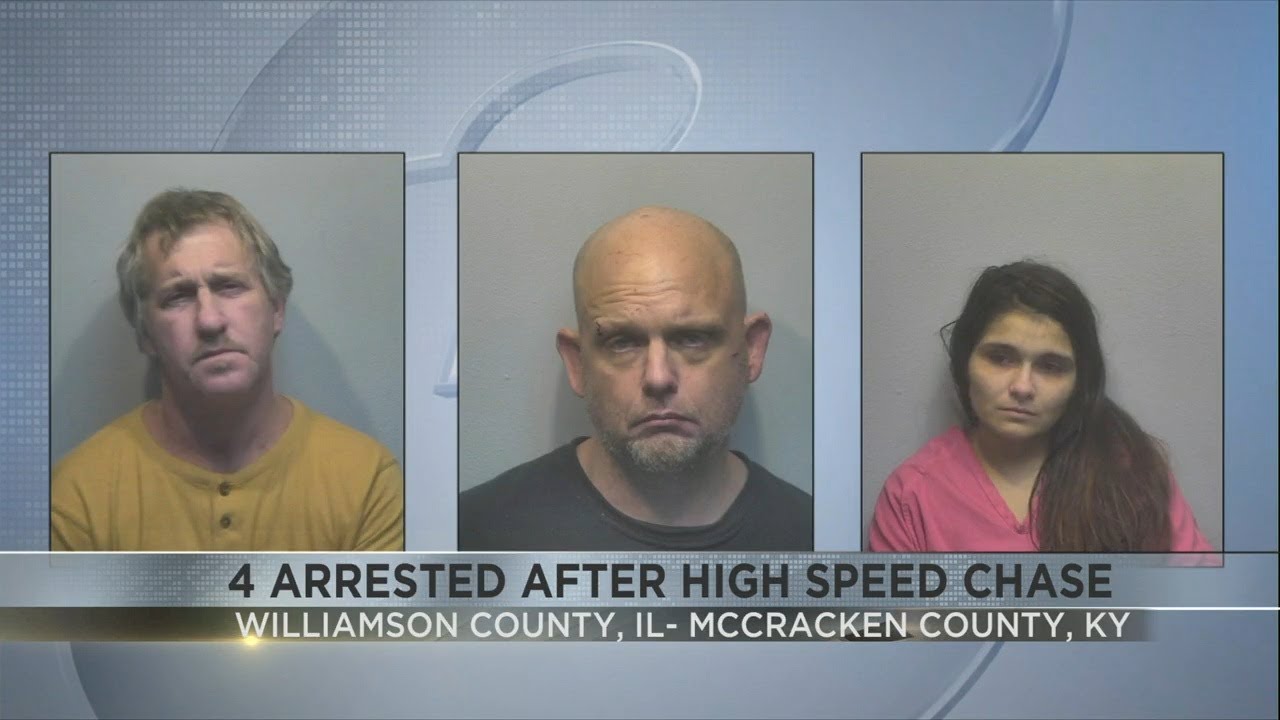 Four arrested after high-speed chase - YouTube