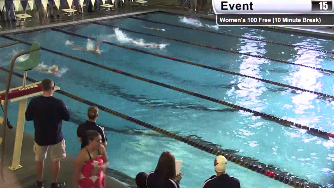 College of Idaho Swimming - Women's 100-Free vs. SWOCC - YouTube