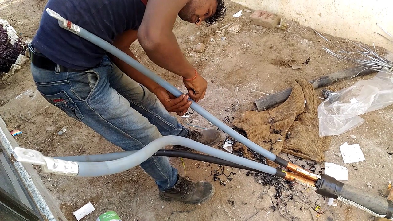 11kv cable heat shrink joint transformer rmu and vcb connection part1 ...